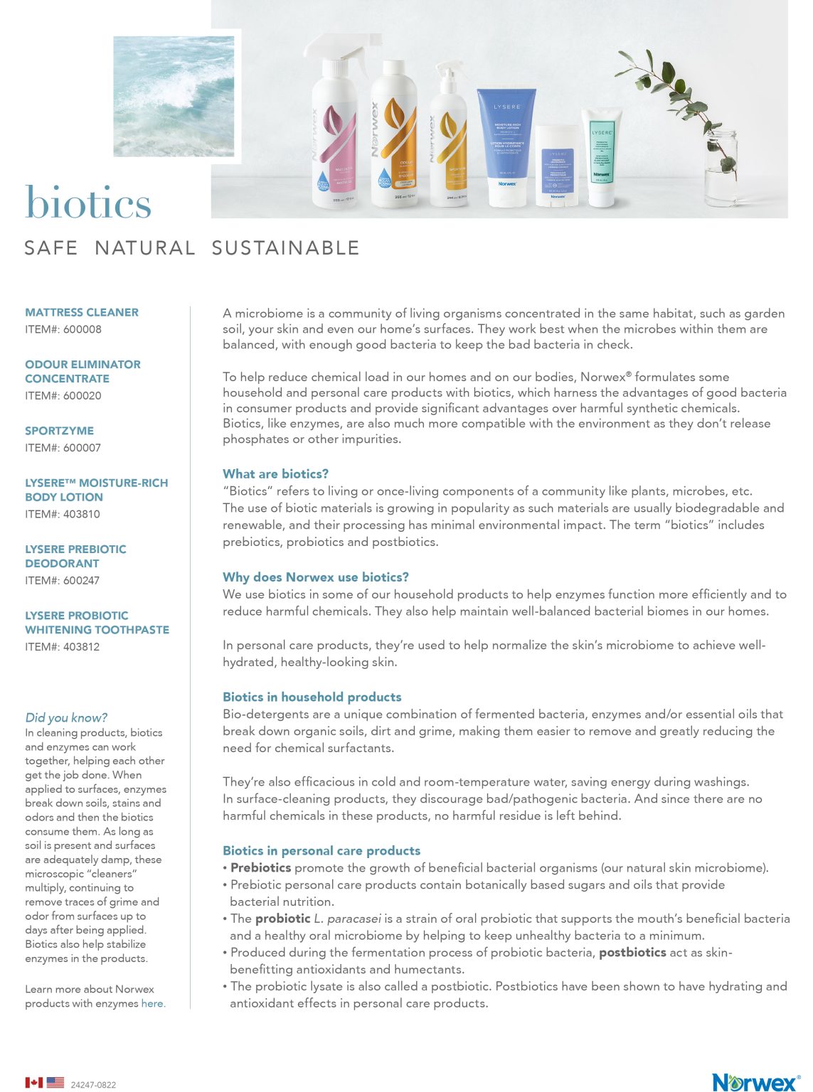 What are Norwex's Biotic & Enzyme Cleaners?